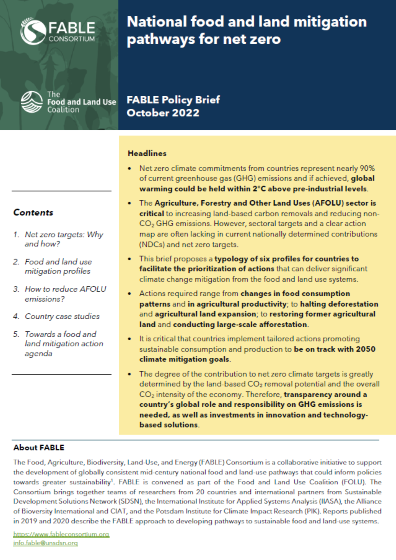 Home - Food, Agriculture, Biodiversity, Land-Use, and Energy (FABLE) Consortium